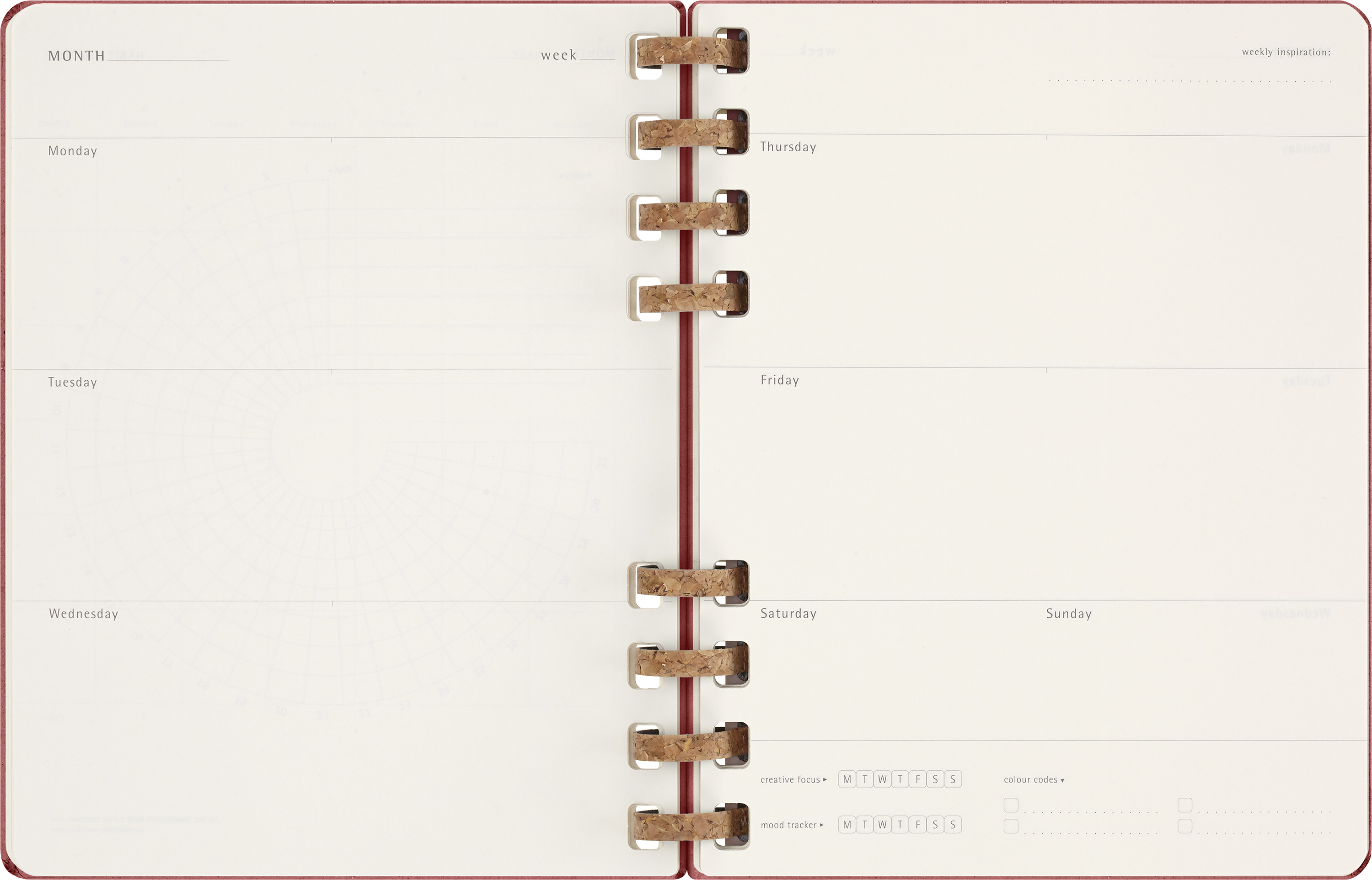 Undated Spiral Planner XL Crush Cherry | Moleskine Shop